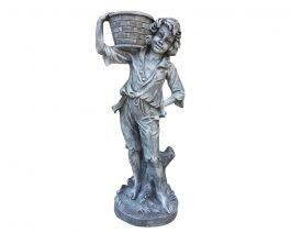 Okrasni kip fant s košaro 113cm, art..215 El. - Inpos